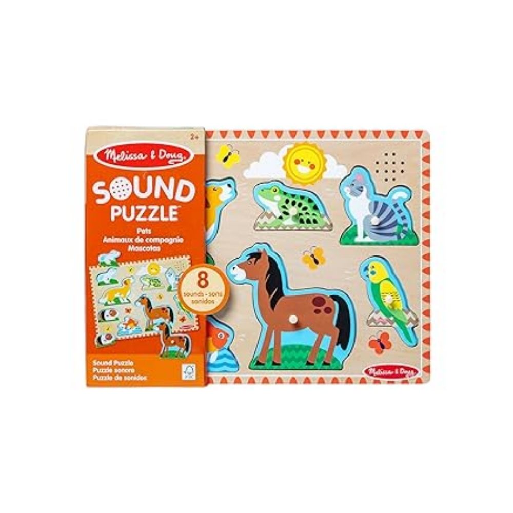 Melissa & Doug Pet Sounds Puzzle, 8-pieces – booksrusandmore